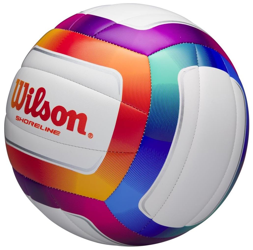 Wilson Shoreline Volleyball, White/Multi-Colour, Official Size