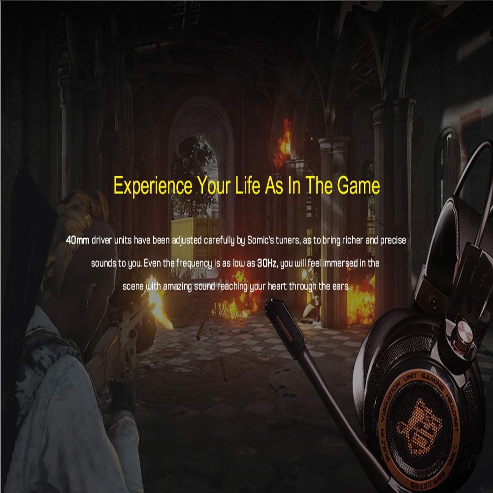 YYZLG G941 Noise Reduction Headphone Headset Computer 7.1 Effect Game to Eat Chicken Headset, Professional Game Gaming Headset