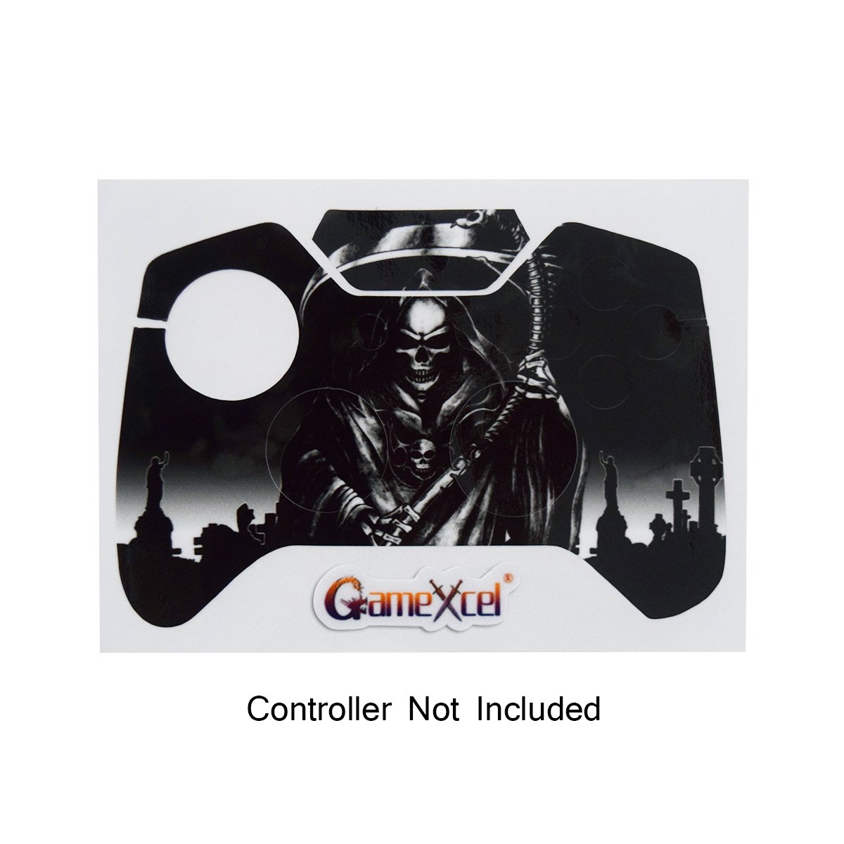 Skins Stickers for Xbox One Games Controller - Custom Orginal Xbox 1 Remote Controller Wired Wireless Protective Decals Covers Protector Accessories - Reaper Black