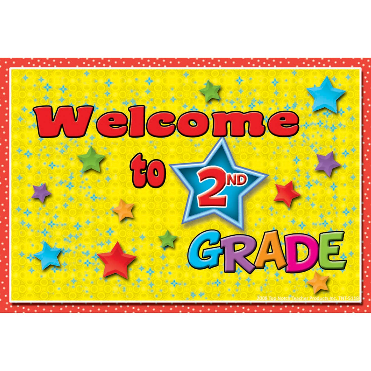 TOP5118 Welcome to 2nd Grade Postcards, 4.2" Wide, 6" Length, 0.4" Height (30 per Package).