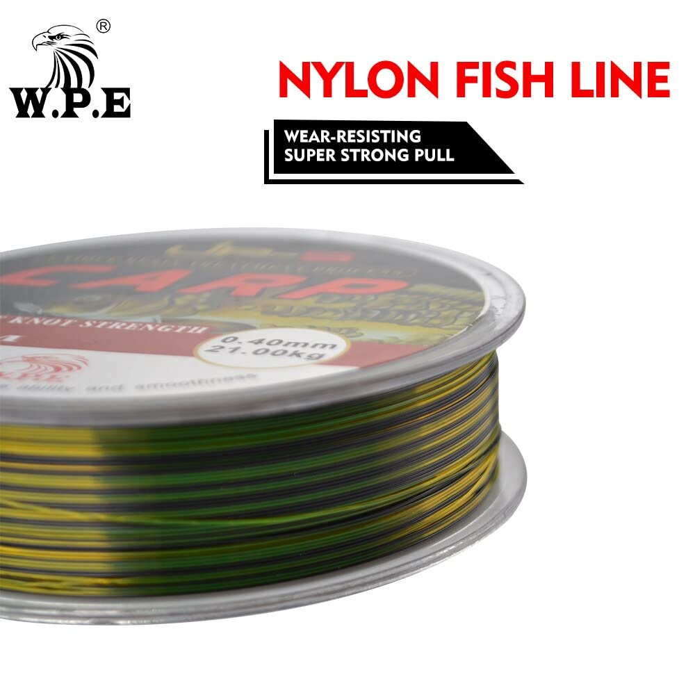 W.p.e Merk UP-S Karper 100 M Dubbele Kleur Nylon Vislijn 0.20 Mm-0.60 Mm Monofilament Nylon Lijn 6 Kg-36Kg Karpervissen Line (0.50mm)