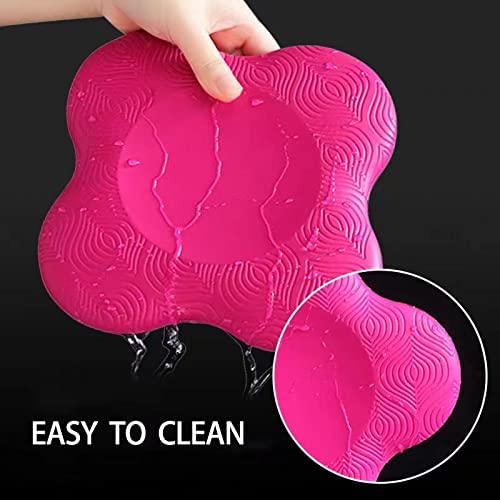 Zealtop Yoga Knee Pad Cushion Extra Thick for Knees Elbows Wrist Hands Head Foam Yoga pilates work out kneeling pad (Rose red 2 Packs)