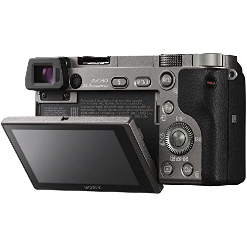 Sony Alpha a6000 Mirrorless Digital Camera with 16-50mm Lens (Graphite) (ILCE6000L/H) + Sony FE 24-70mm Lens + Filter Kit + Bag + 64GB Card + NPF-W50 Battery + Reader + More (Renewed)