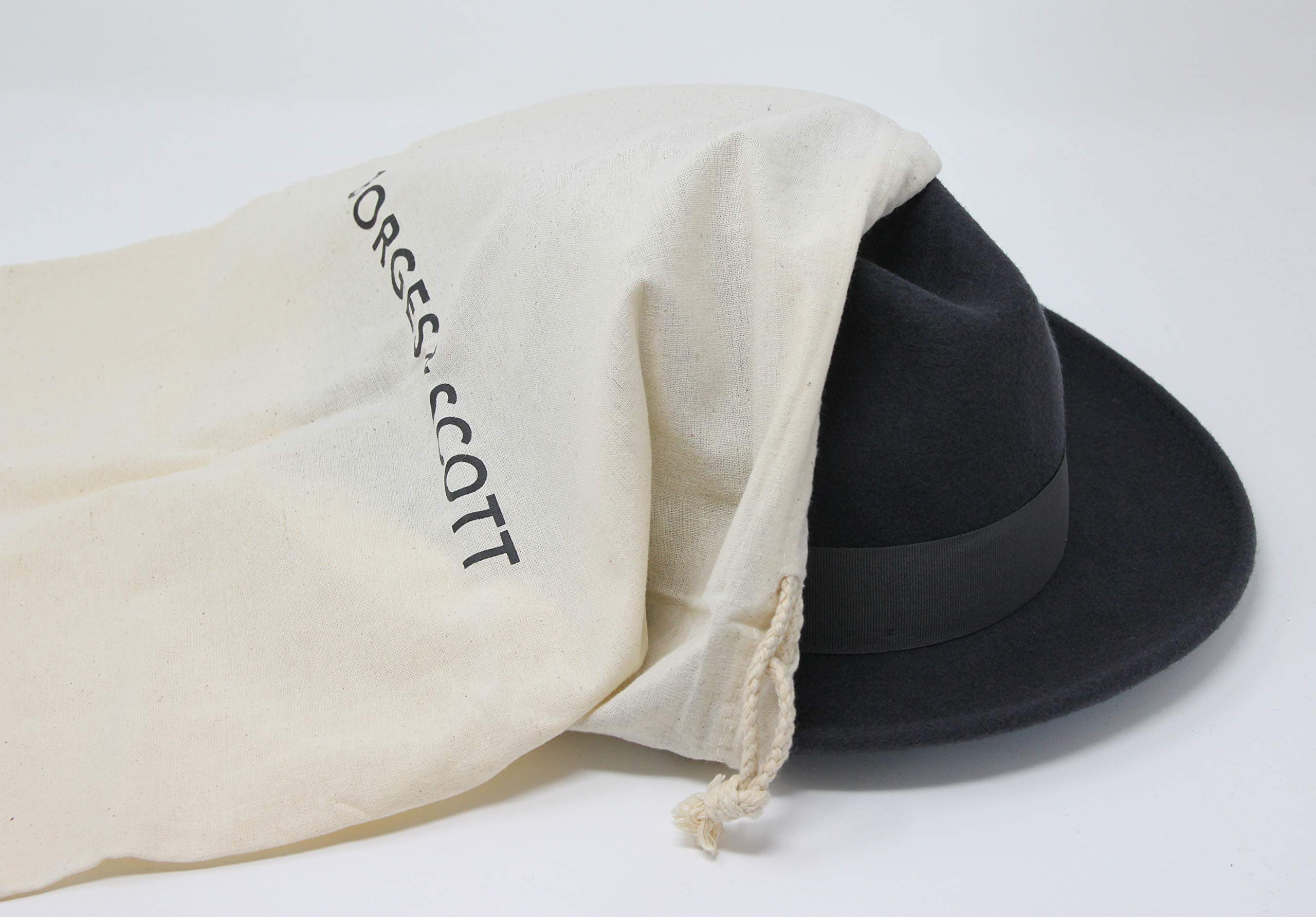 Swift - Fedora - Lightweight - 100% Wool Felt - Crushable for Travel - Water Resistant - Snap Brim - Dark Grey 58cm