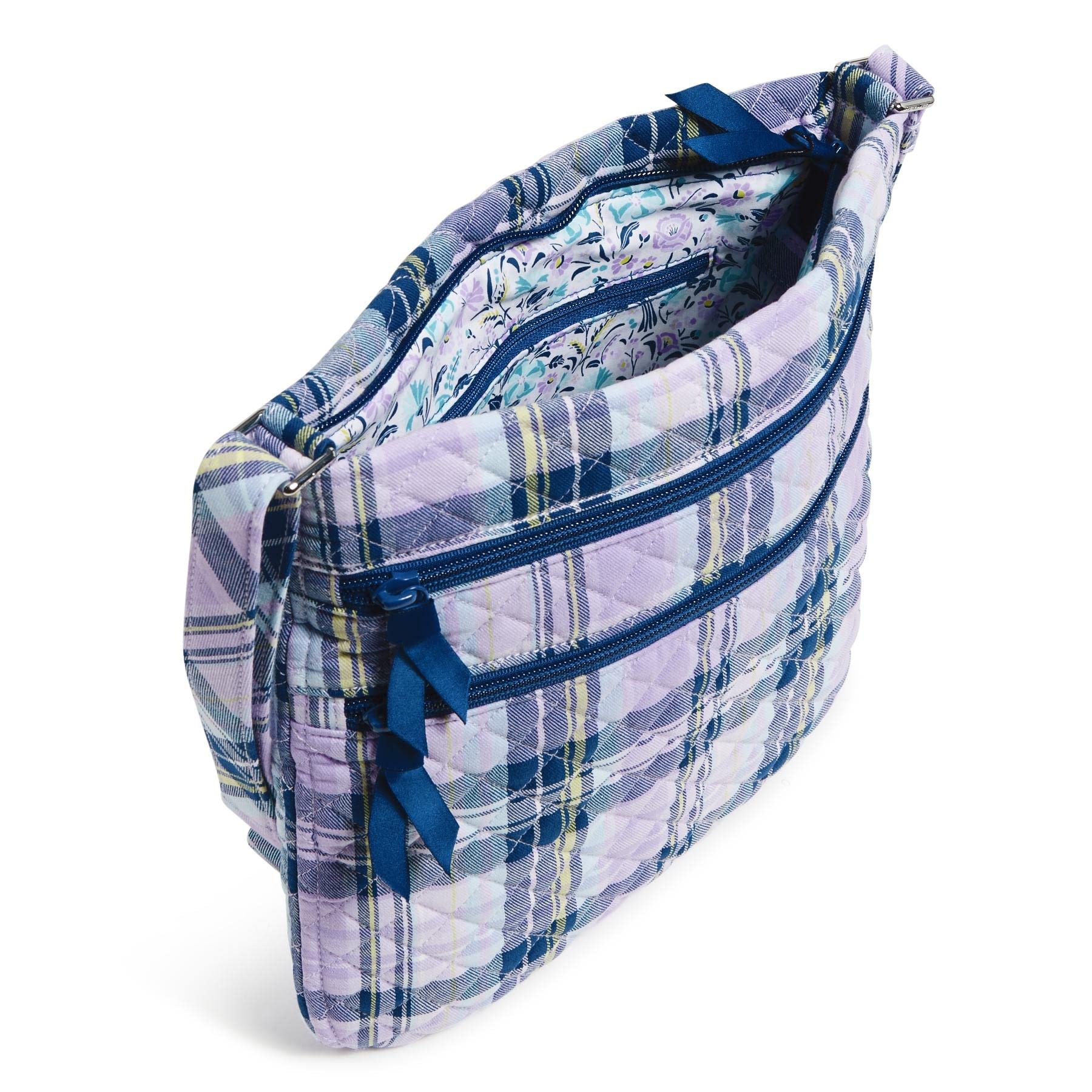 Vera Bradley Women's Cotton Triple Zip Hipster Crossbody Purse, Enchantment, One Size