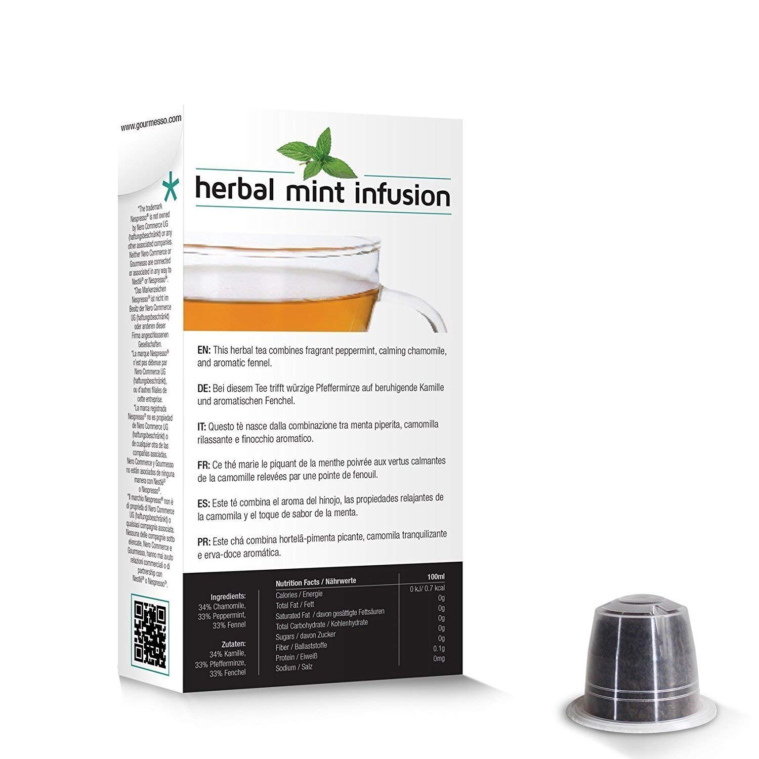 Teasire by Gourmesso Infusion Bundle - 80 Tea Capsules Compatible with Nespresso Machines | Includes Green Tea, Black Tea, Mint Herbal Tea, and Plum Fruit Tea Pods