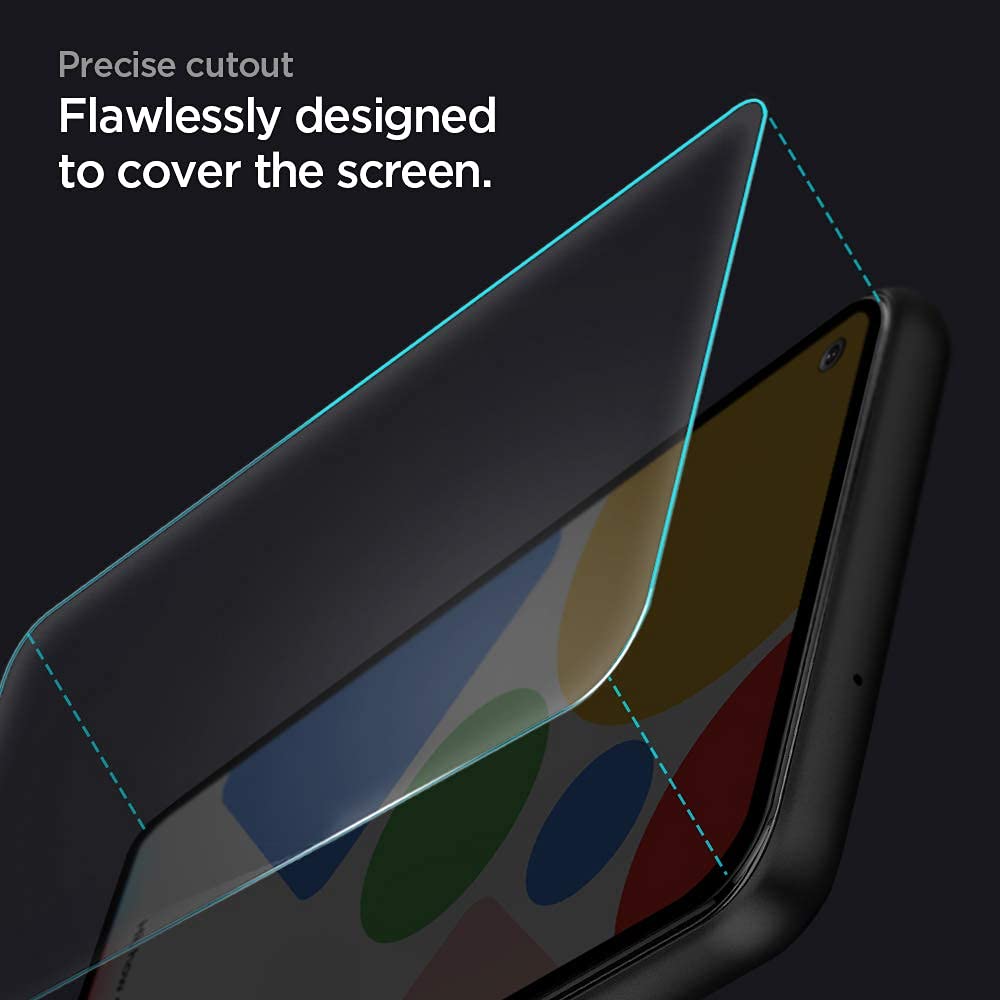 Spigen Tempered Glass Screen Protector [GlasTR AlignMaster] designed for Pixel 4a - 2 Pack/Case Friendly