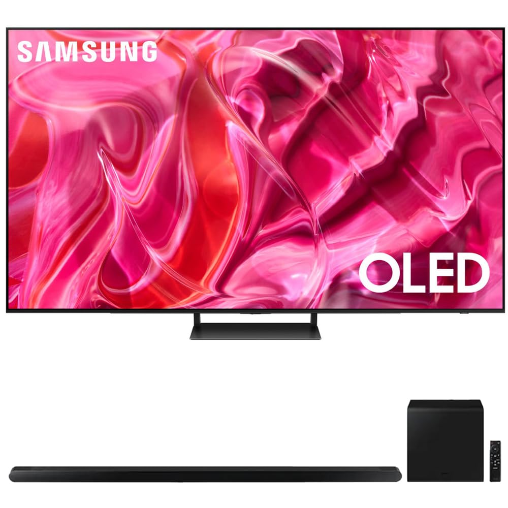 SAMSUNG QN65S90CA 65 Inch OLED 4K Smart TV (2023 Model) Bundle HW-S800B 3.2.1ch Soundbar (Black) with Wireless Dolby Atmos DTS:X