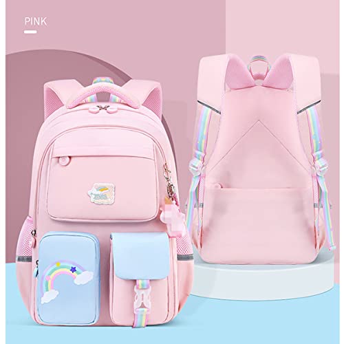 XYXBEBAO Large Girls Schoolbag Student Schoolbag 15.6 inch Laptop Backpack Kawaii Backpack (Pink) age:over 8 years old