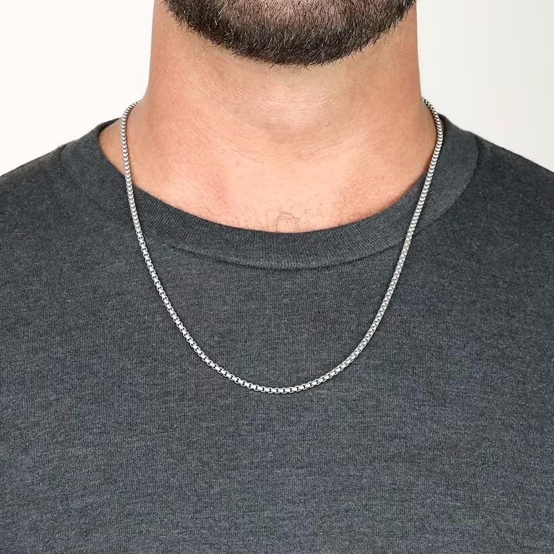 Waitsoul 925 Sterling Silver Box Chain Lobster Clasp 2mm Silver Chain for Women Men Silver Necklace Chain 16-30 Inches (16)