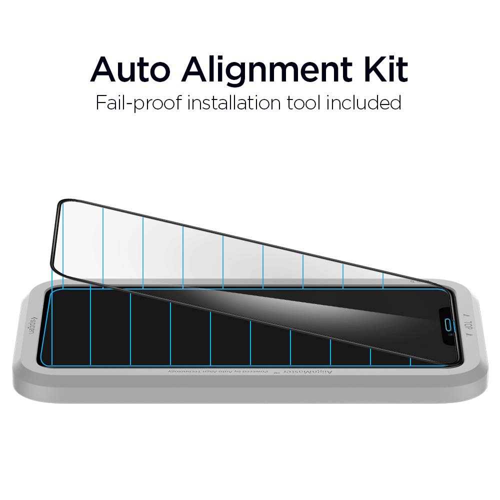Spigen Tempered Glass Screen Protector [GlasTR AlignMaster] designed for iPhone 11 [2 Pack] - Edge to Edge Protection