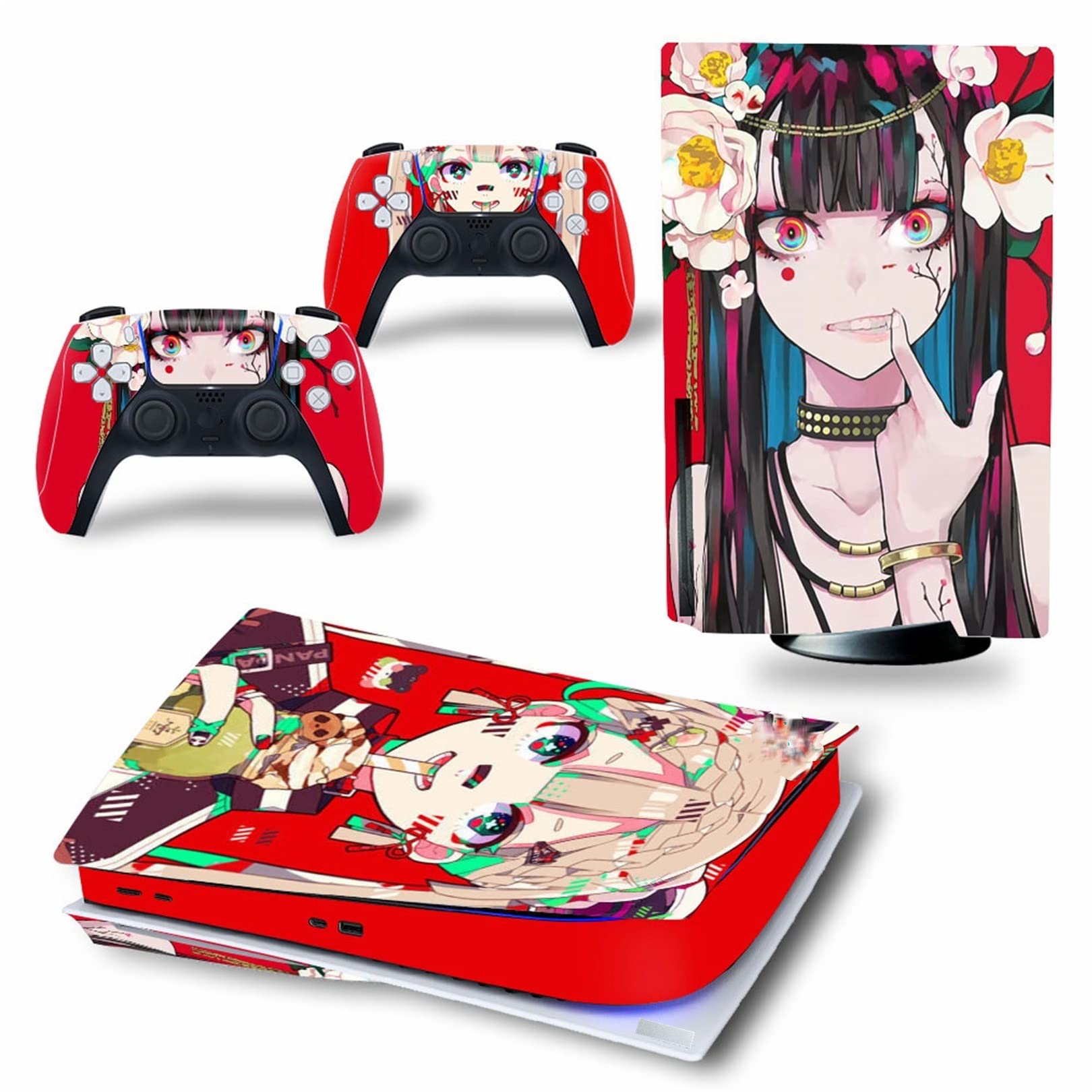 WREXIL LEEWEE for PS5 Skin Disc Edition & Digital Edition Console and Controller Vinyl Cover Skins Wraps Scratch Resistant, Compatible with for PS5 350070 No Foaming (Size : Digital Edition)