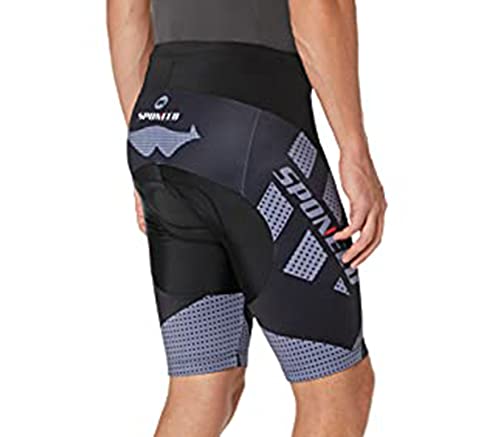 sponeed Padded Cycling Shorts Men Bicycle Underwear Half Pants Padded Bike Bottoms US Large Grey