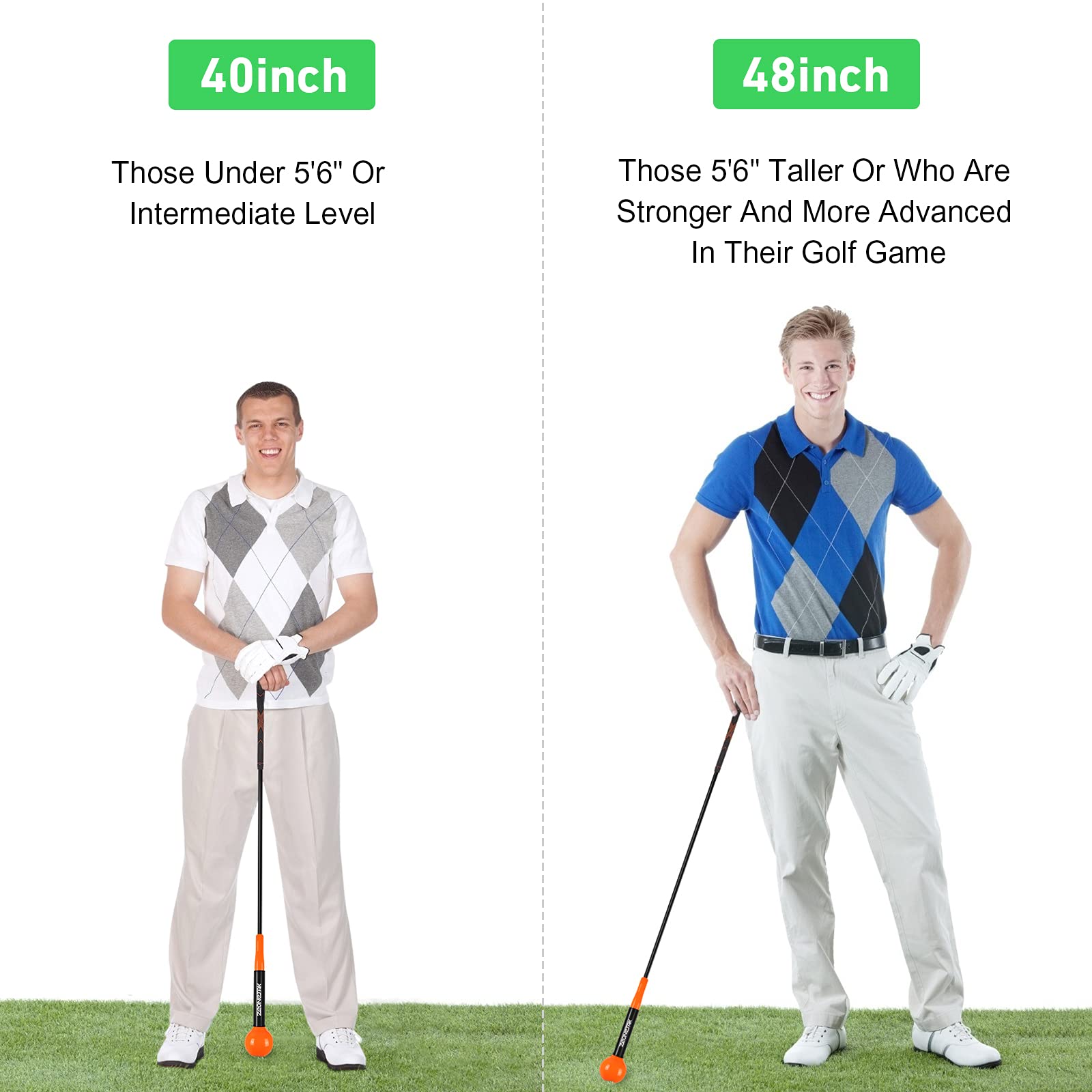 Zeonetak Golf Swing Trainer Aid, Golf Swing Trainer Warm-Up Stick for Strength, Flexibility and Tempo, Golf Training Aid, Golf Trainer Accessories for Men Women (40 INCHES, Yellow)