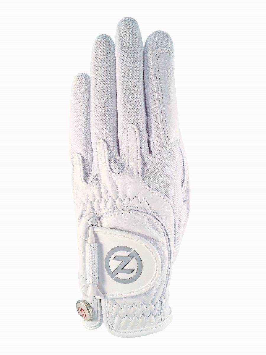 Zero Friction Ladies Cabretta Elite Golf Gloves Right Glove for LH Player White