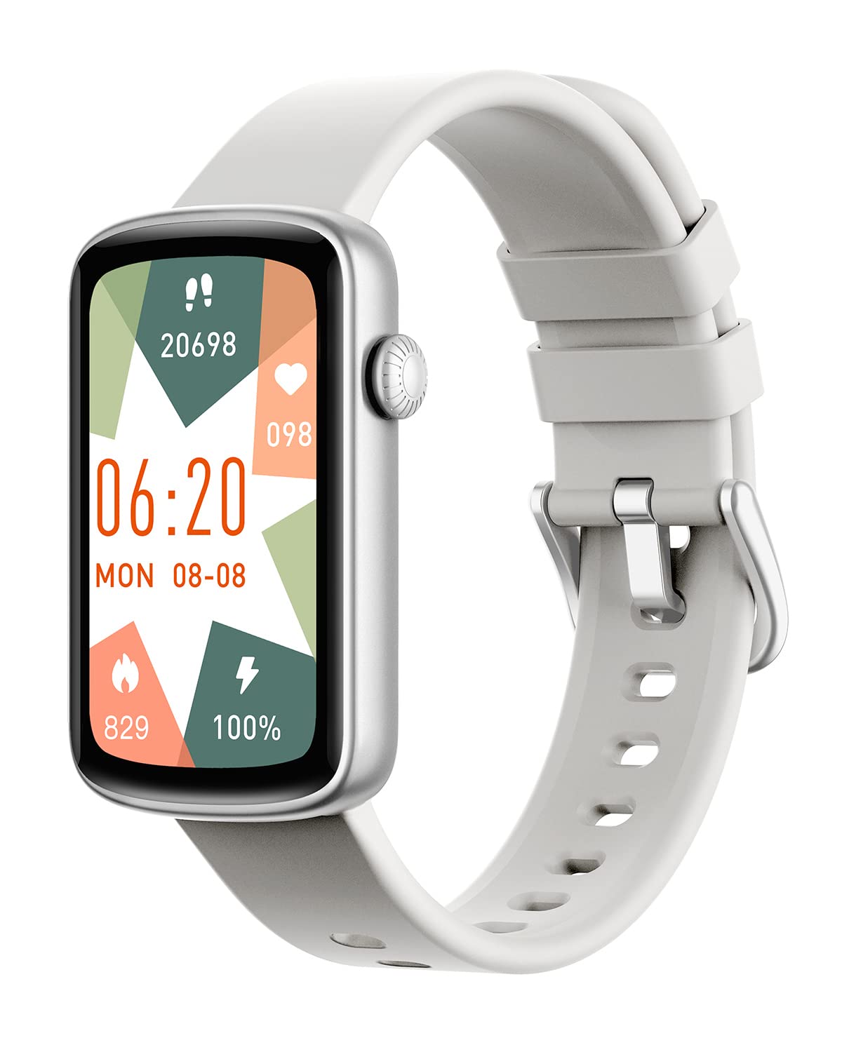 SHANG WING Smart Watches for Women Compatible with iPhone Android Phones, LYNN2 Women's Watch Fitness Tracker Watch Reloj para Mujer with Heart Rate Monitor Pedometer Sleep Tracker Waterproof Gray