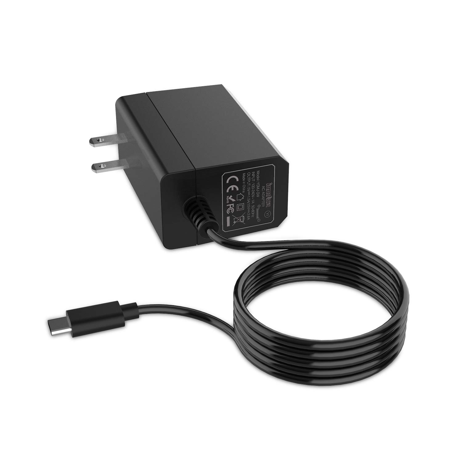 Switch Charger for NS Switch/Switch OLED/Switch Lite, innoAura Type-C AC Adapter Charger, Support TV Mode and Charging Dock, Supply 15V 2.6A Fast Charging (Black)