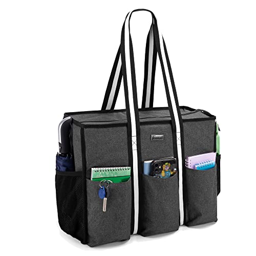 Trunab Utility Tote Bag for Teacher Nurse Bag and Tote for Work for Women with 15.6ā Laptop Sleeve, Multiple Pockets, for Office, Business, Hospice Visit, Home Health Care, Craft