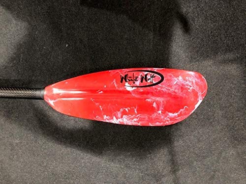 White Wolf Kayak Paddle Carbon Fiber Shaft - Red Blade