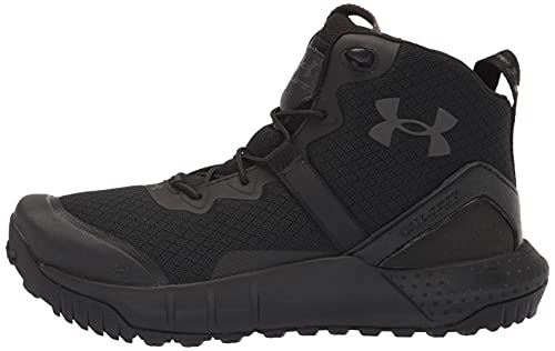 Under Armour Men's Micro G Valsetz Zip Mid Military and Tactical Boot, Black (001)/Black, 11 M US