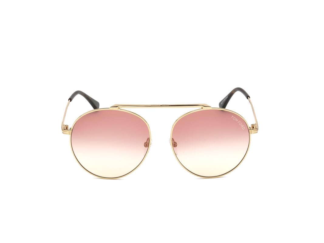 Tom Ford FT0571 28Z Shiny Rose Gold Simone Round Sunglasses Lens Category 2 Siz