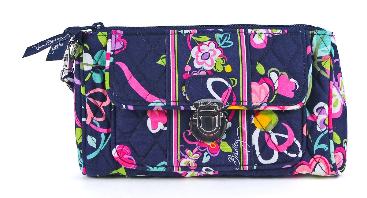 Vera Bradley Pushlock Wristlet in Ribbons