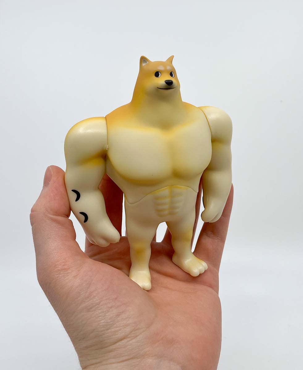 You Tooz Swole Doge 5' Tan Vinyl Figurine - Meme Collection