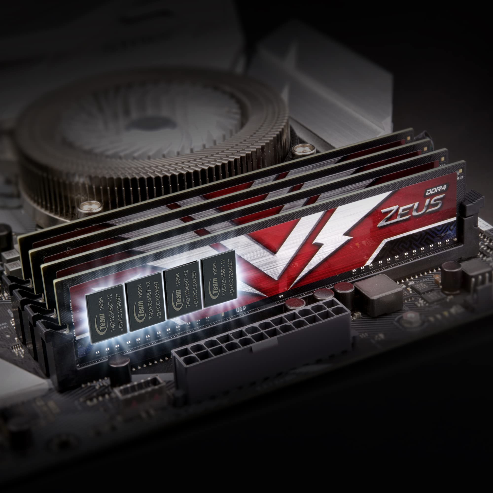 TEAMGROUP T-Force Zeus DDR4 16GB Kit (2 x 8GB) 3200MHz (PC4 25600) CL20 Desktop Gaming Memory Module Ram TTZD416G3200HC20DC01