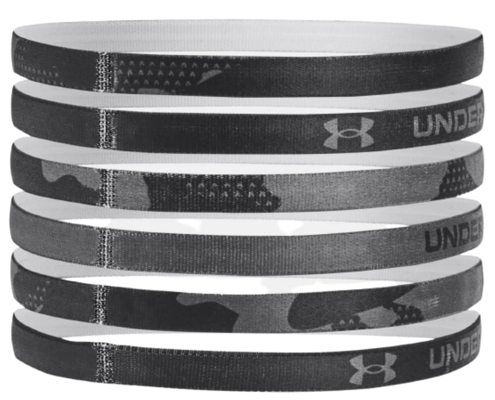 Under Armour Women's 6PK UA Graphic Headbands (Black/Jet Gray - 020)