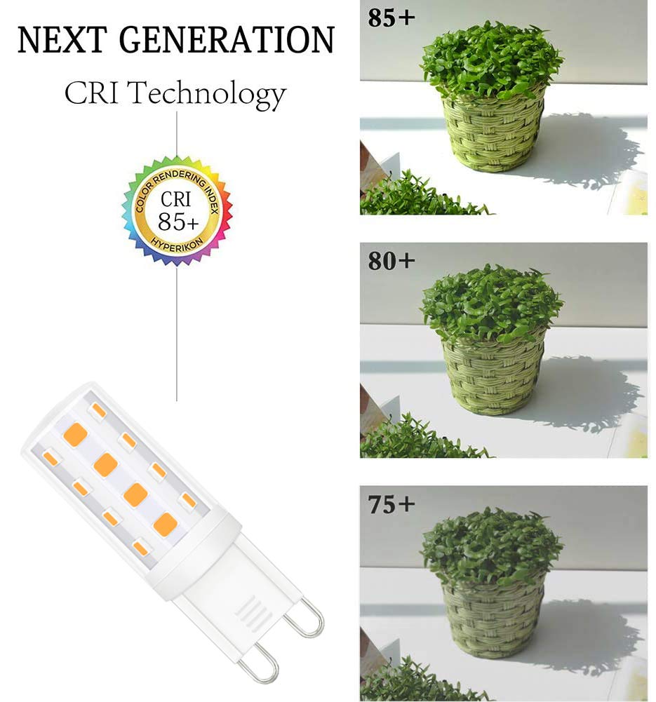 Small frog G9 Led Bulbs Dimmable 3W (40W Halogen Equivalent) Daylight White 5000k G9 Bi Pin Base 380 Lumen, Pack of 12