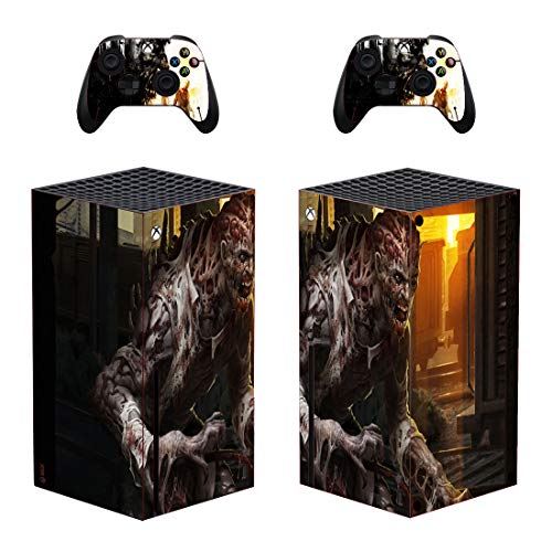 Zombie Survival Decals Stickers Full Set Faceplate Skin for X-box-One-Series X Protection Kit by KAJAL MANI
