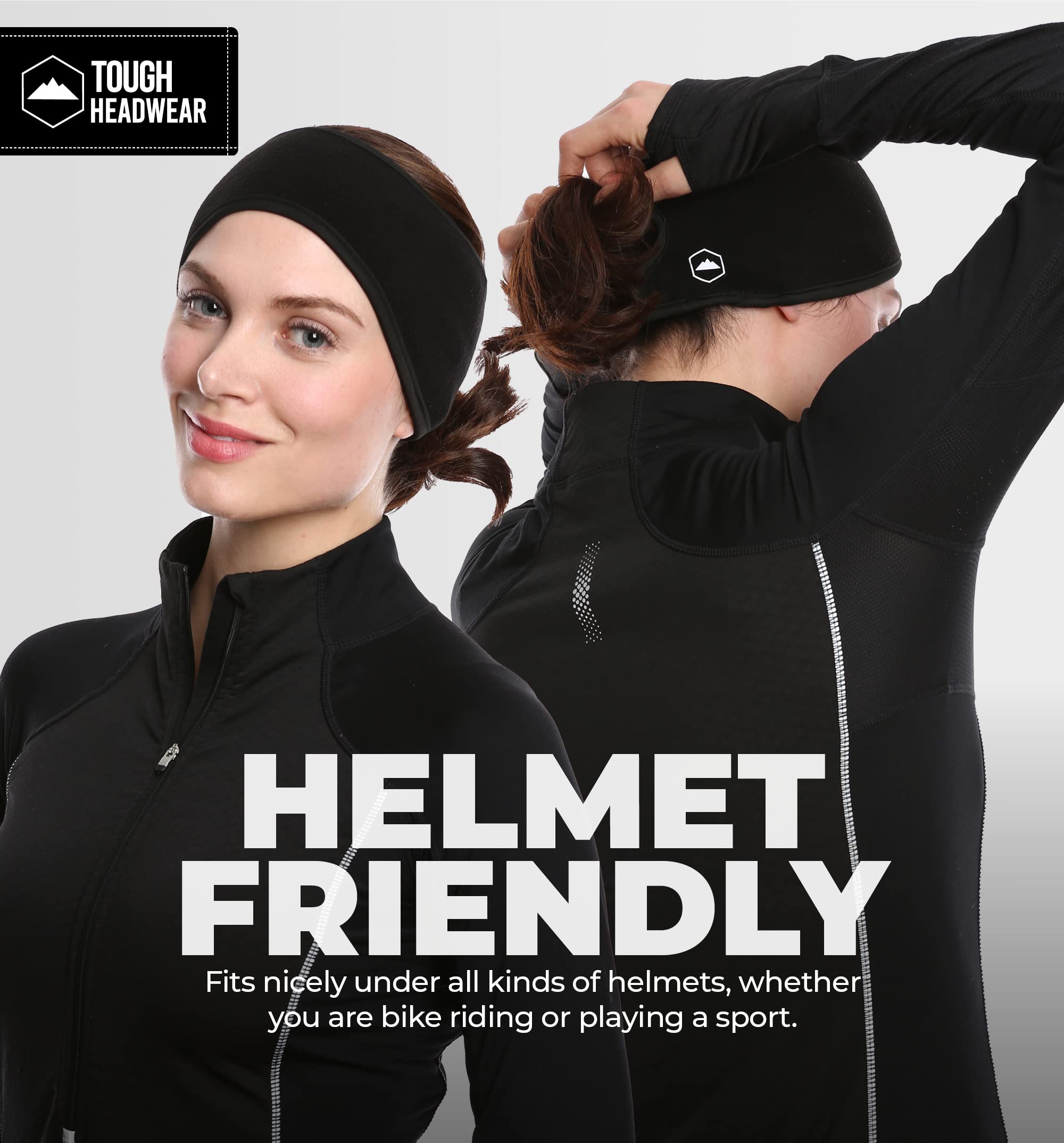 Tough Headwear Ear Warmer Headband - Ear Muffs - Running Winter Headband, Fleece Headband for Men & Women for Cold Weather