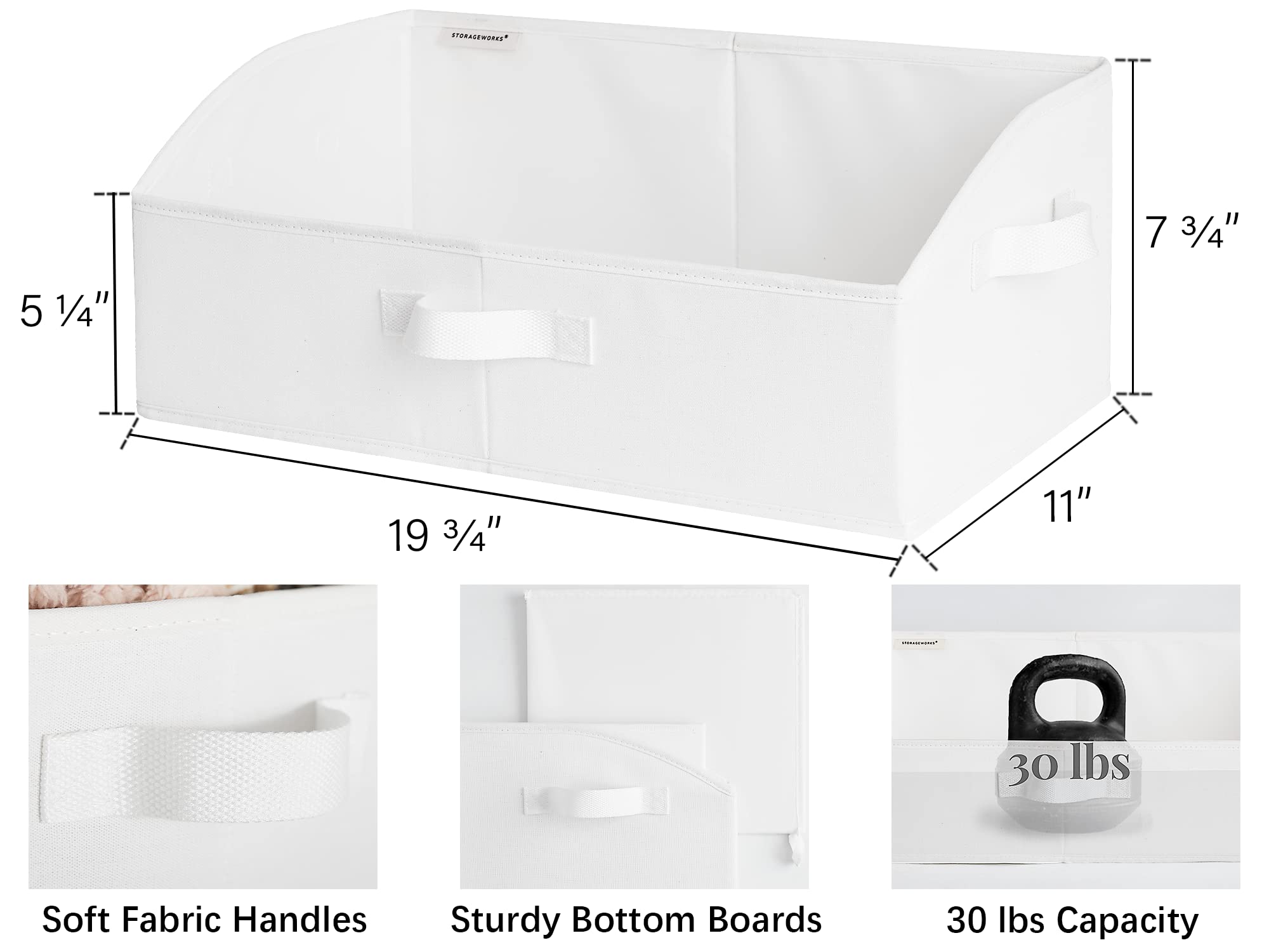 StorageWorks 3-Pack Foldable Trapezoid Storage Bins with 4-Pack Closet Storage Cubes