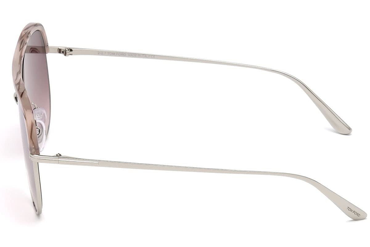 Tom Ford Womens Sabine Non-Polarized Signature Aviator Sunglasses Beige O/S