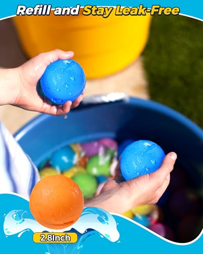 Tlitlimom Reusable Water Splash Balloon, 1 Count, Outdoor, Unisex, Suitable for Swimming Pool, Beach, Park, Yard, No Clean Hassle, Easy to Fill, Mesh Bag Included, Unique Design