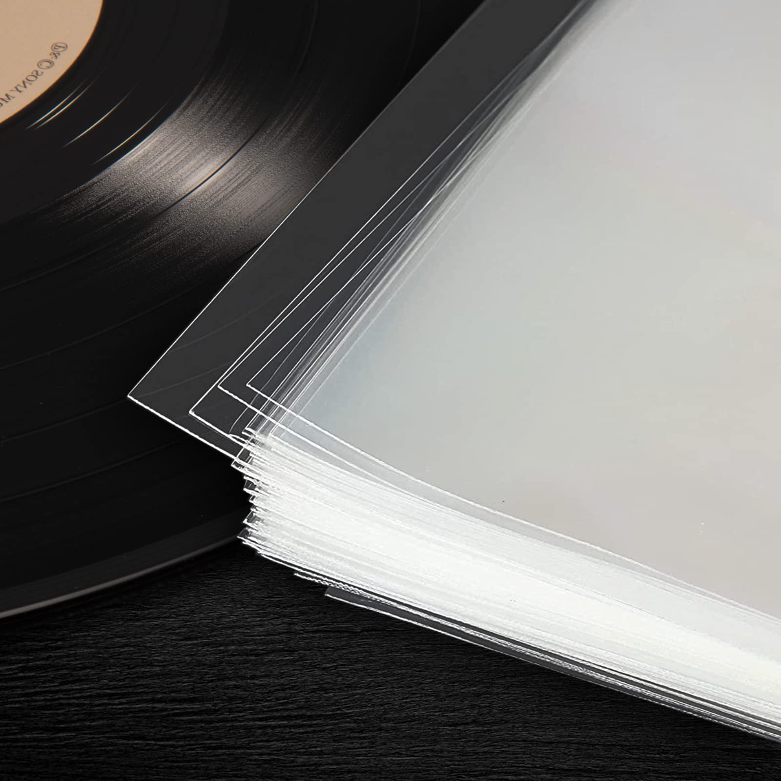 Vinyl Record Sleeve with Resealable Flap for 12" Vinyl Records.