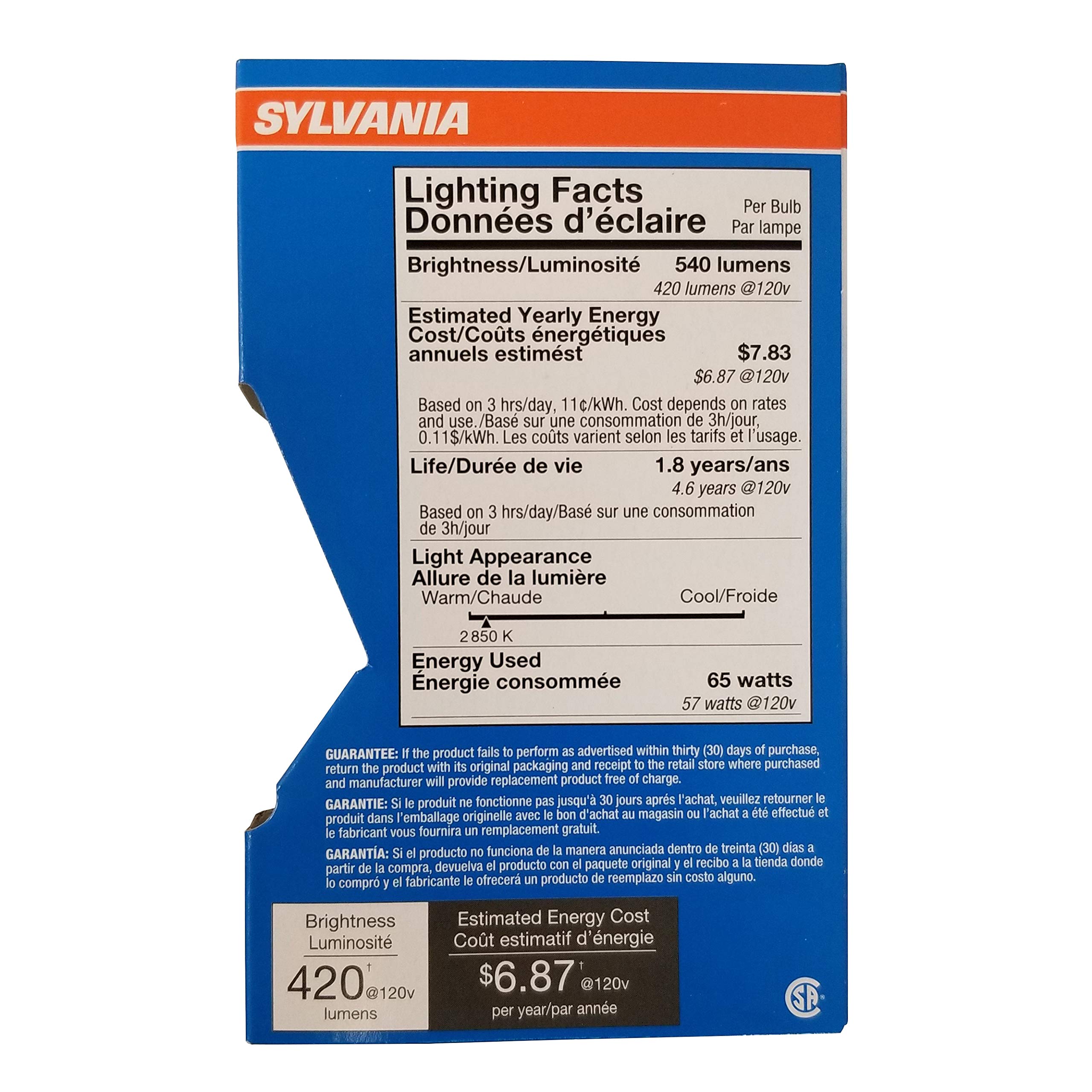 Sylvania 15172 65-Watt 130-Volt BR30 Indoor Flood Light (12 Pack)