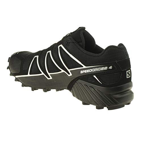 Salomon Men's SPEEDCROSS 4 GTX Trail Running Shoes, Black/Black/Silver Metallic X, 11.5 M US