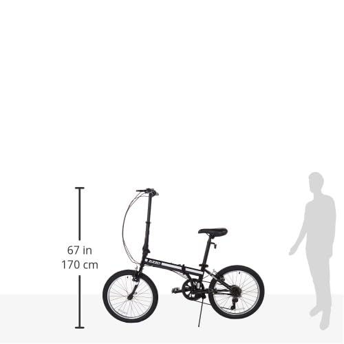 ZiZZO Ferro 20-inch 29 lbs Light Weight Folding Bike (Black)