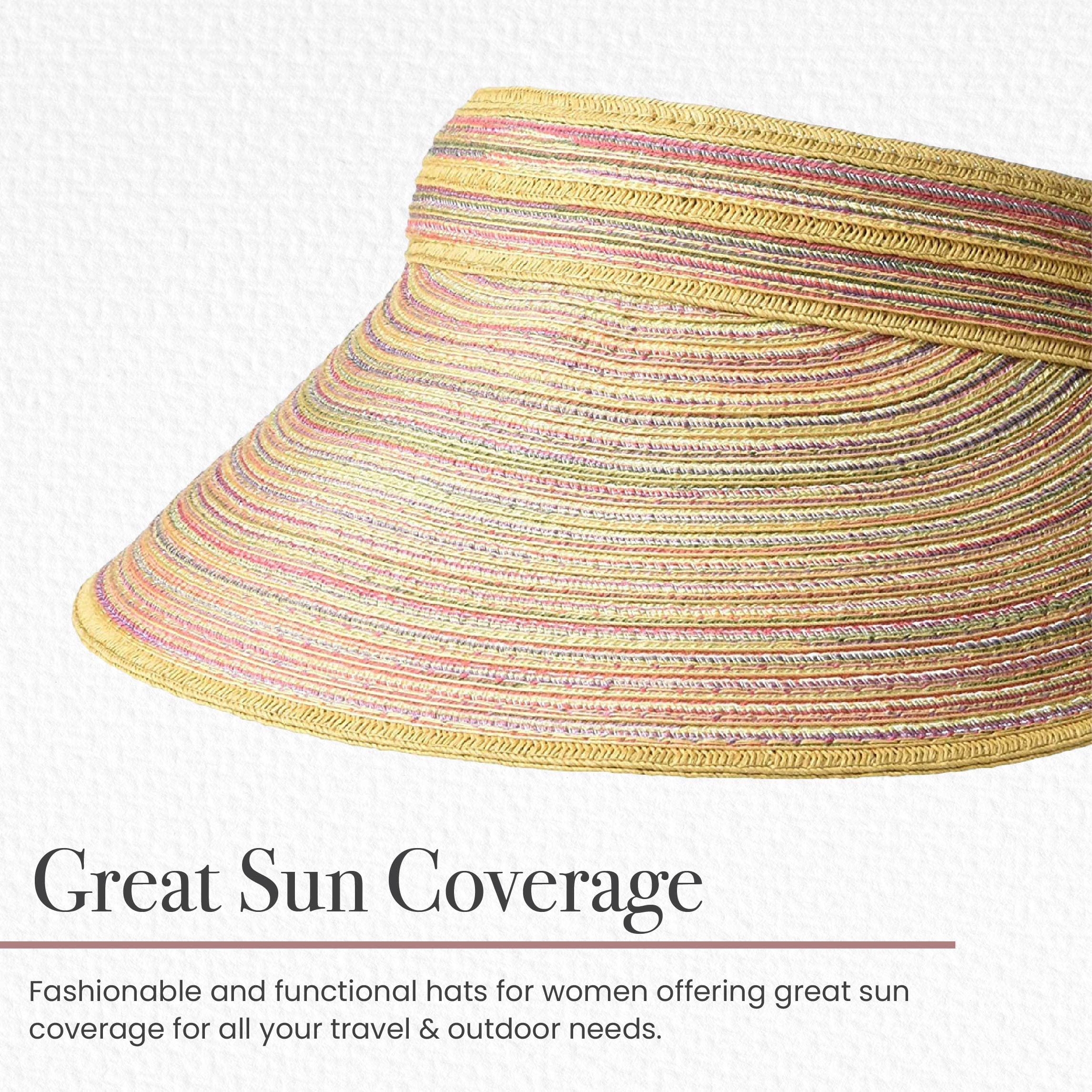 San Diego Hat Women's Mixed Braid Visor Rust, One Size