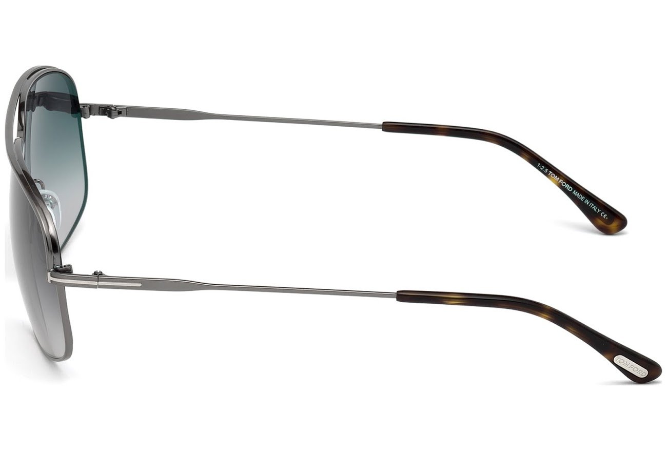 Tom Ford - JUSTIN FT 0467, Geometric, metal, men, RUTHENIUM/GREY SHADED(13B A), 60/14/140