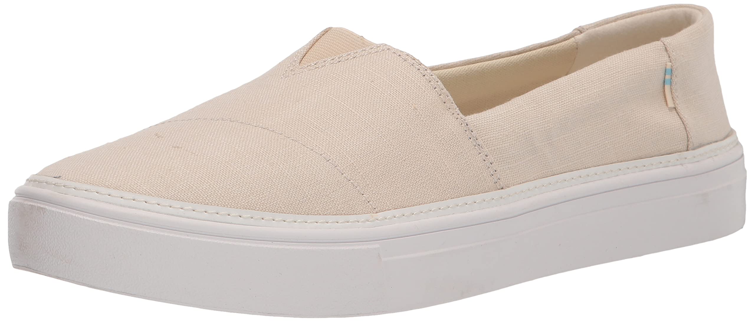 TOMS Women's Parker Linen Slip On Sneaker Black Textured Linen