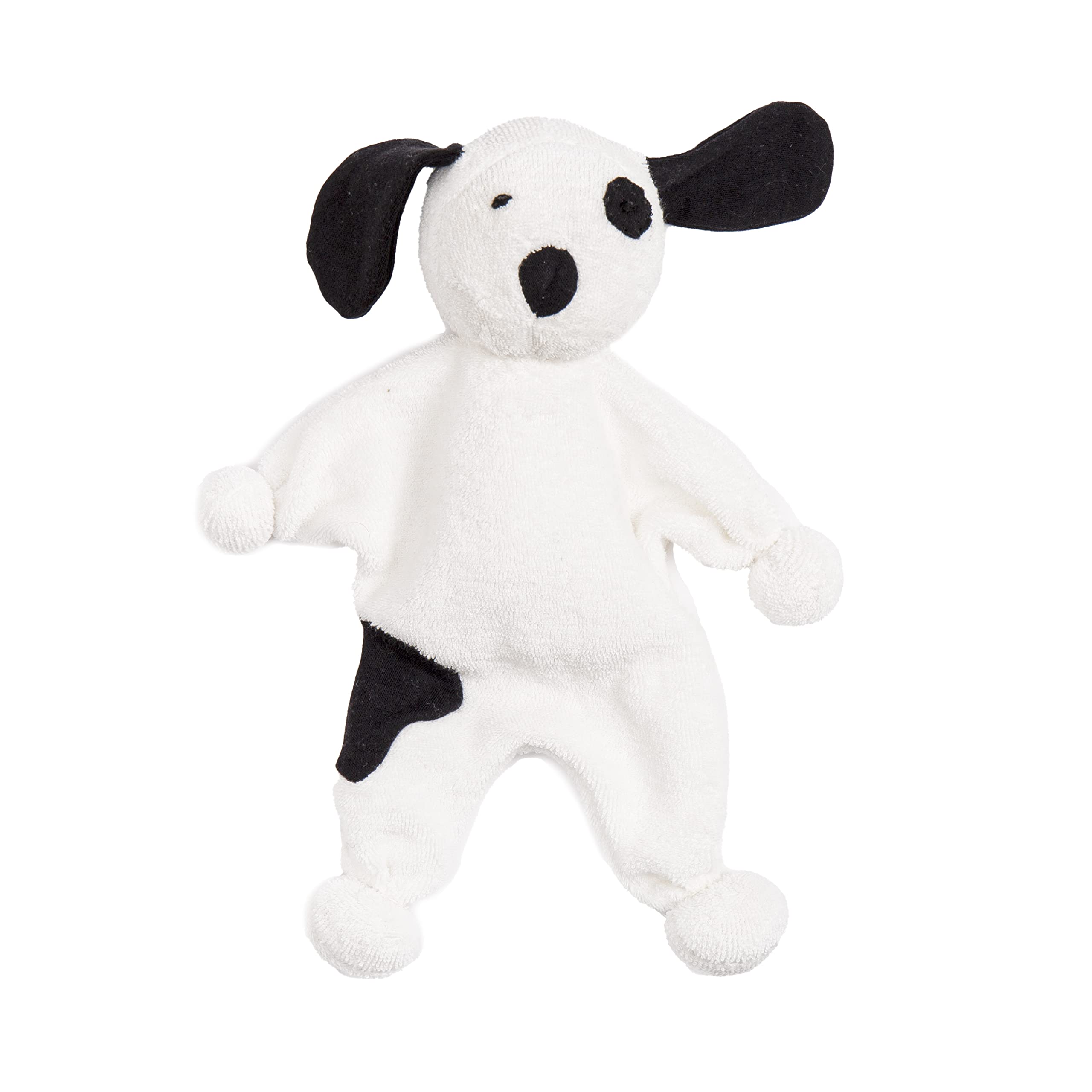 Under the Nile Organic Cotton Flat Snuggle Binky Baby Rabbit Toy with Heart Shaped Nose