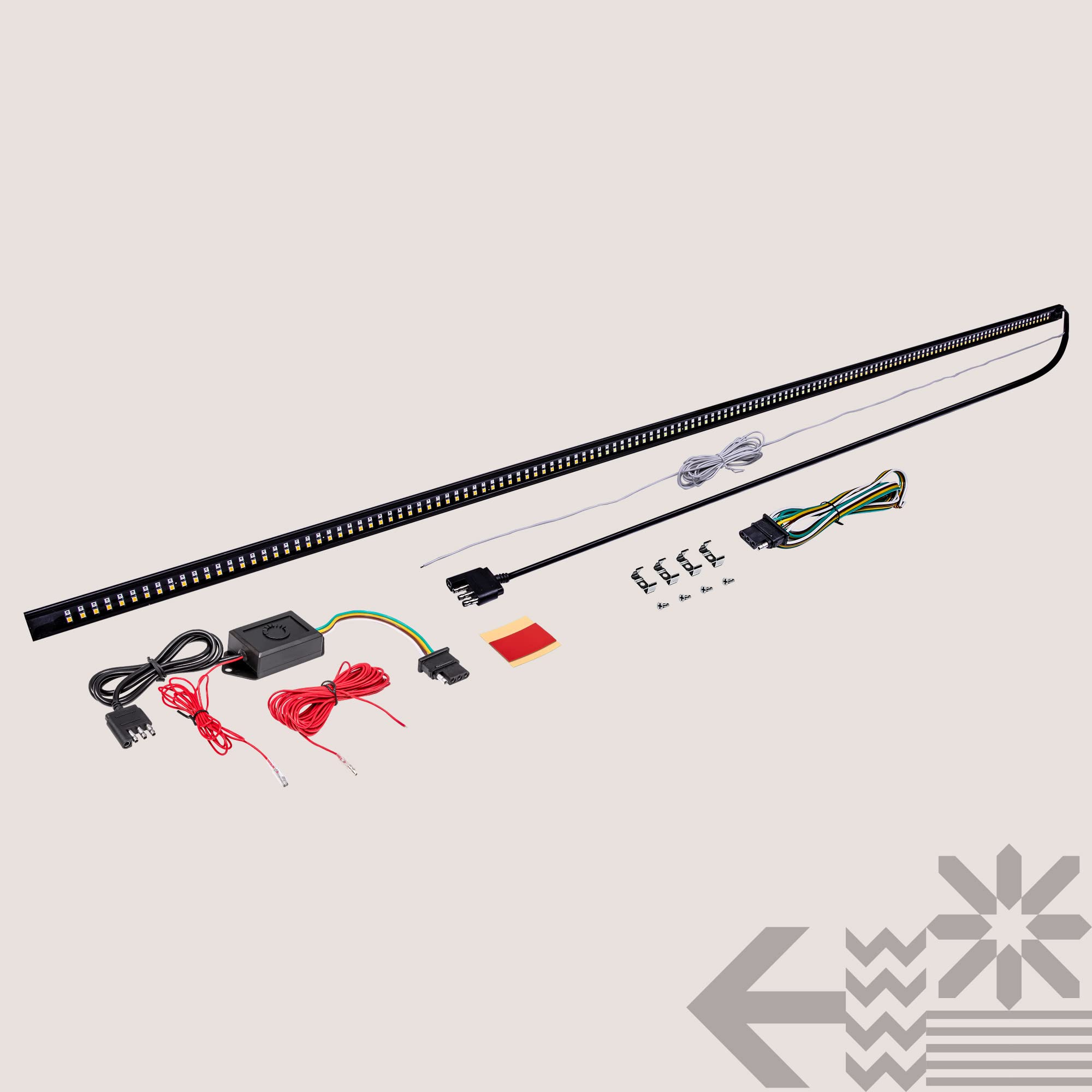 TRUE MODS 60" LED Tailgate Light Bar + Signal Relay Box [Ford F-150 F-250 F-350 Super-Duty till 2018] [Sequential Turn Signal] [Tail & Reverse Light] for Pick-Up Trucks with Tow Package & BLIS