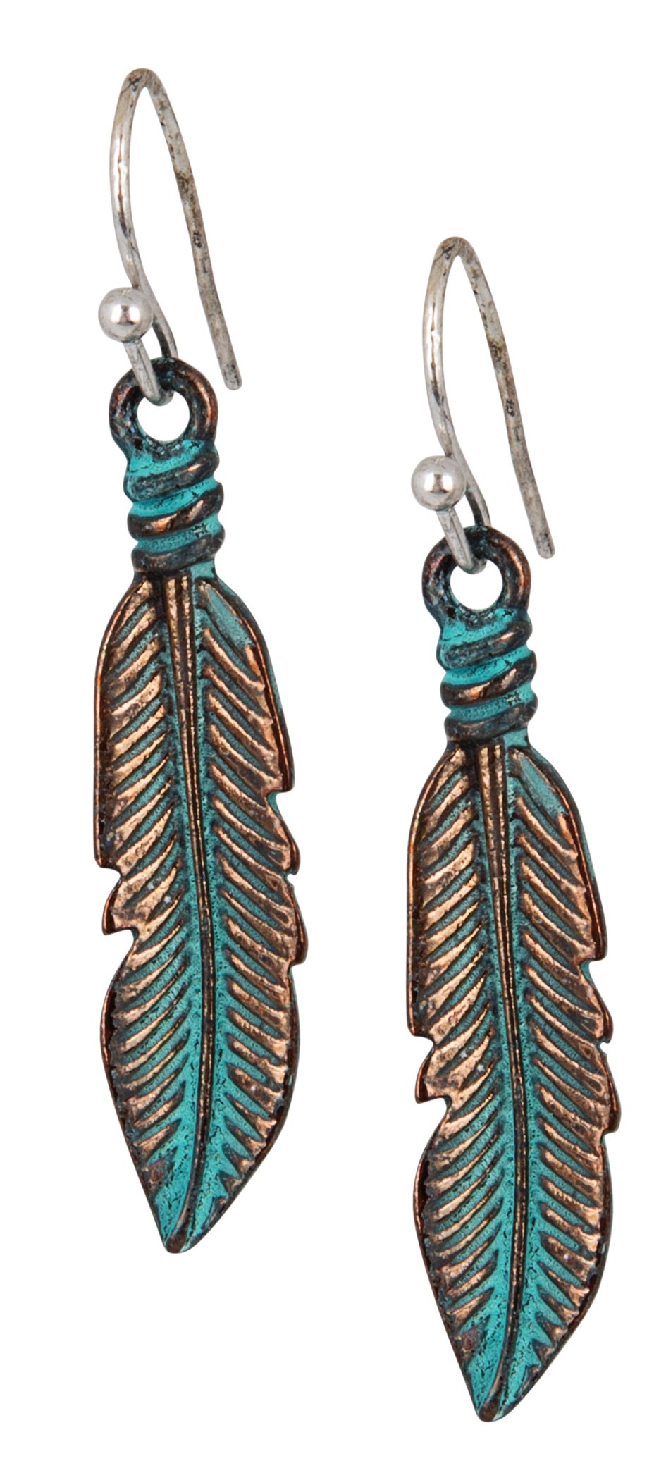 SPUNKYsoul Feather Circle Long Necklace for Women Collection (3 Toned Patina Copper)