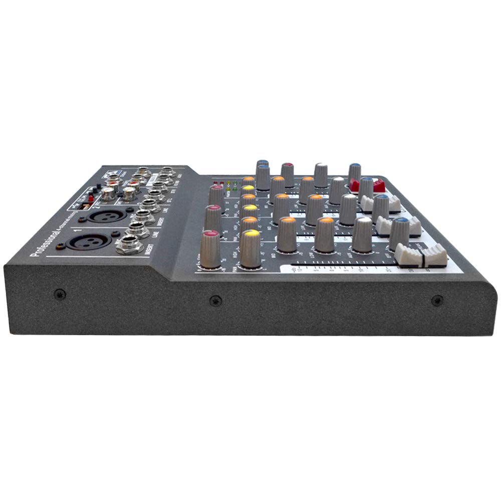 Seismic Audio - Slider4-BT- 4 Channel PA DJ Mixer Console with USB and Bluetooth Streaming