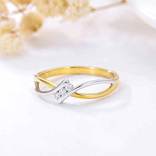 Yafeeso Engagement Rings for Women Moissanite Engagement Rings Platinum Plated Silver Ring moissanite Rings,6