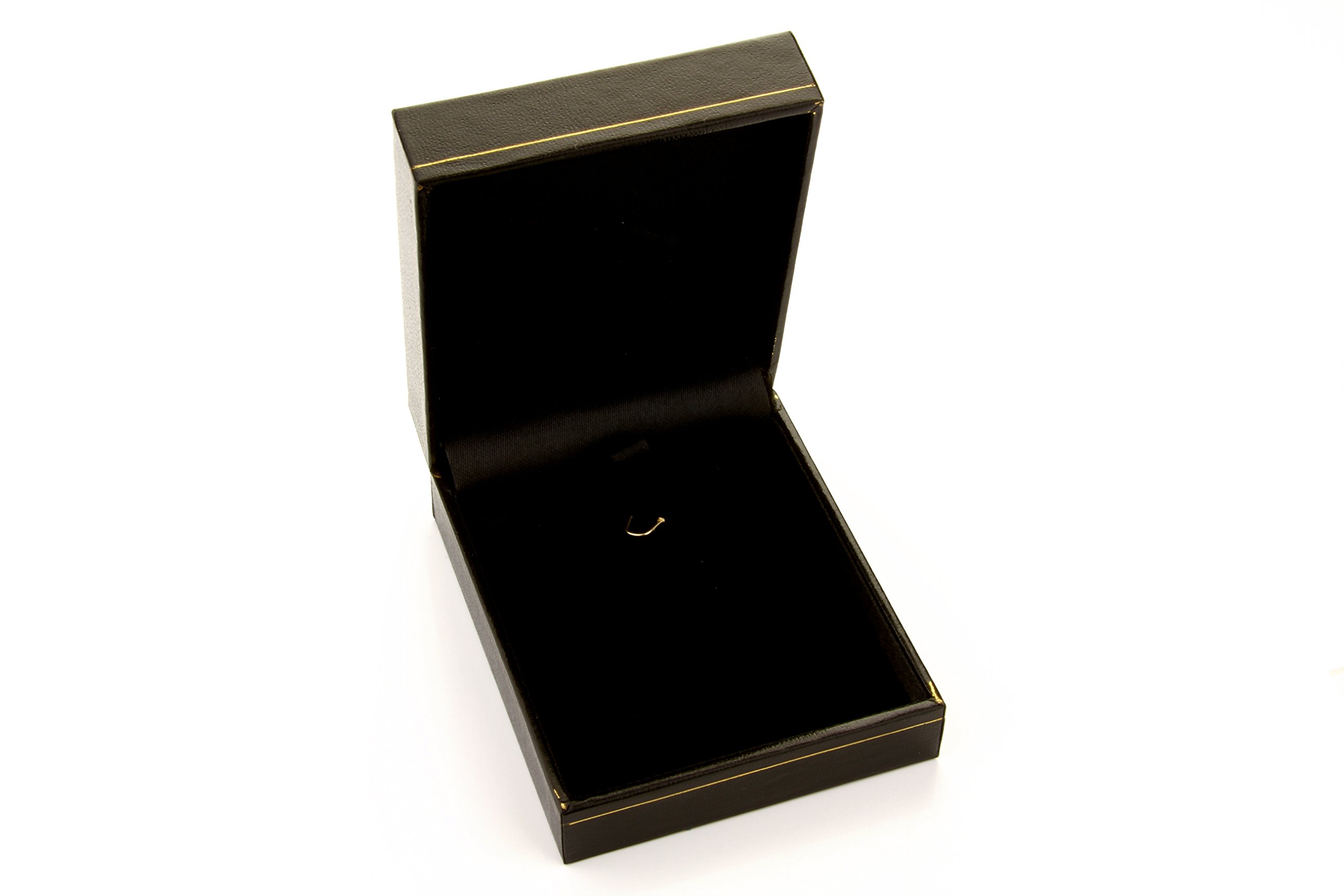 The World Jewelry Center 14k REAL Yellow Gold Solid 2.5mm Flat Mariner Chain Bracelet with Lobster Claw Clasp - 7"