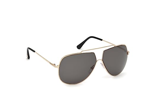 Tom Ford FT0586 Aviator Sunglasses TF586 Chase-02 (28A Gold/Black, Dark Gray)