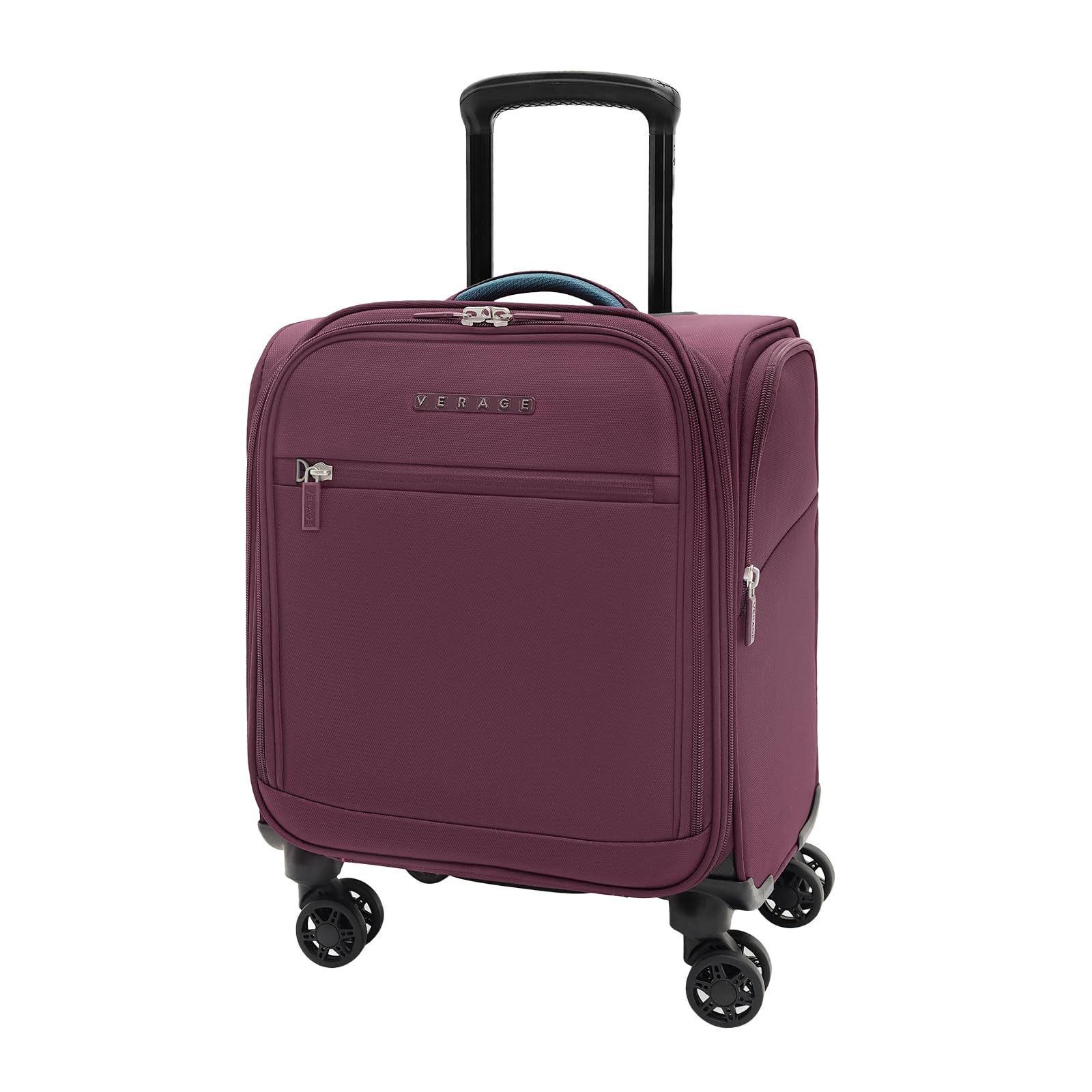 Verage Carry On Underseat Luggage with Wheels & USB Port, Wheeled Spinner Bag Carry-on Luggages for Airlines, Lightweight Suitcase Men Women, Pilots and Crew (Upgrade-14-Inch Plus)
